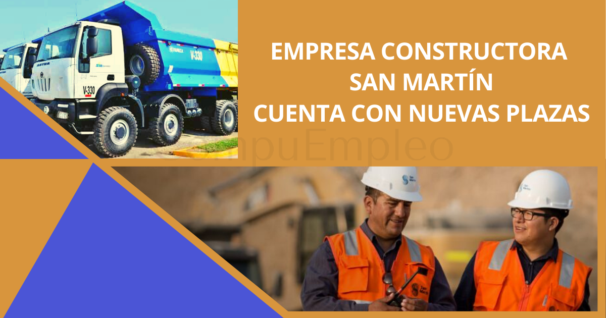 Prestigiosa empresa constructora y minera cuenta con nuevas plazas - CompuEmpleo.net